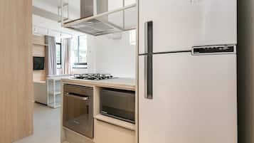 Apartamento standard | Cozinha privada | Geladeira, micro-ondas, máquina de café expresso