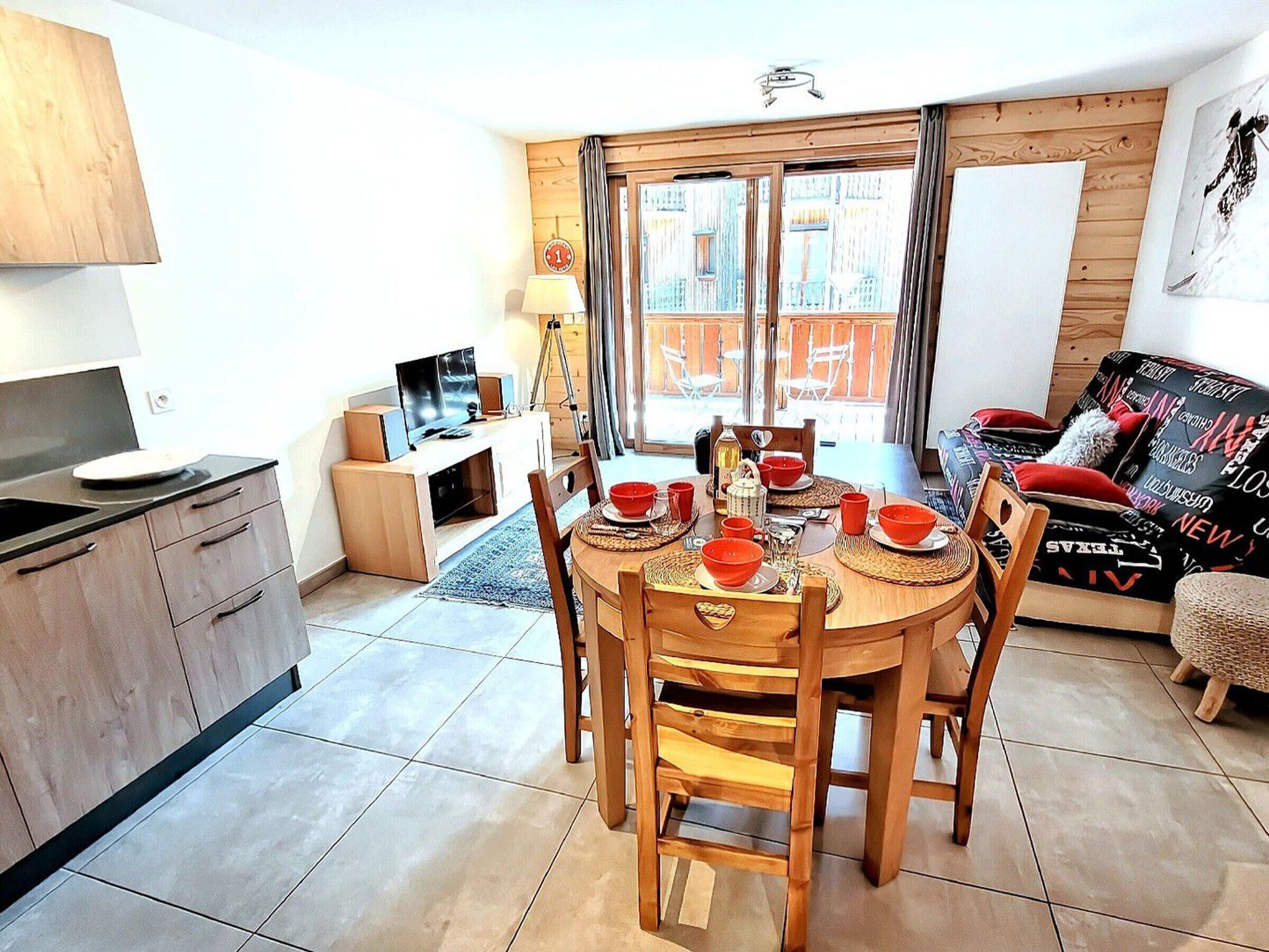 Cozy Central Apartment, 1 En Suite Bedroom, Balcony, Near Amenities - Les Gets