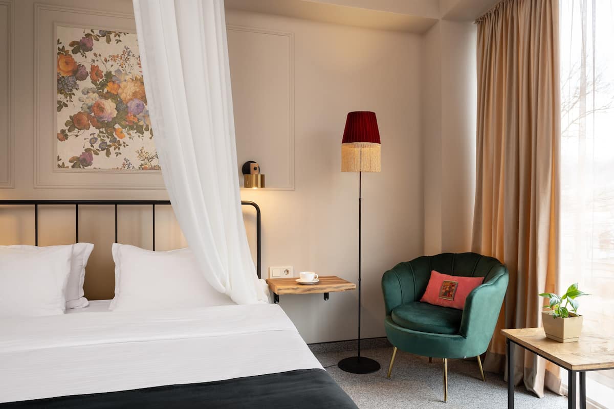 King Room with Mountain View | Lençóis de algodão egípcio, roupa de alta qualidade