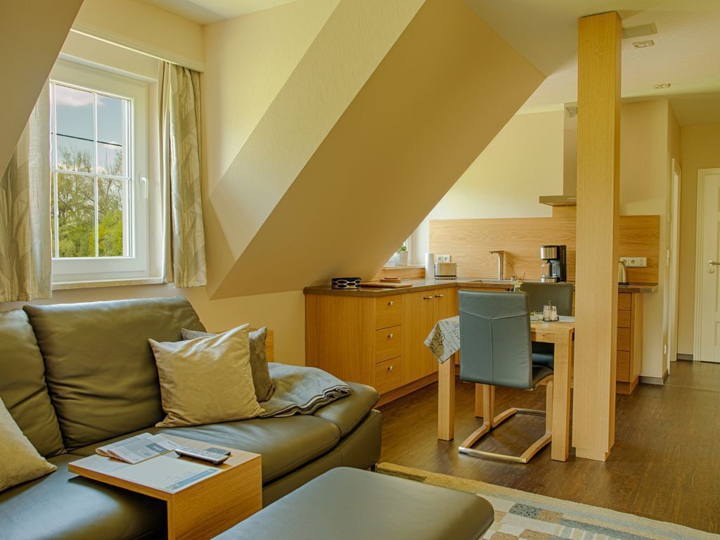 Apartment 1 Living Room/kitchenette, Bedroom, Shower/wc, Breakfast Room. - Schrebenza Apartments - Burg Spreewald
