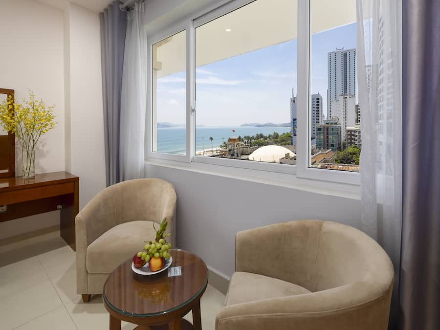 Suíte superluxo, 1 quarto, para não fumantes, vista para a praia | Vista do quarto