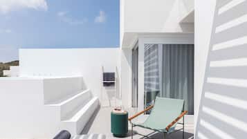 Suite Lua de Mel, vista para o mar | Terraço/pátio interior