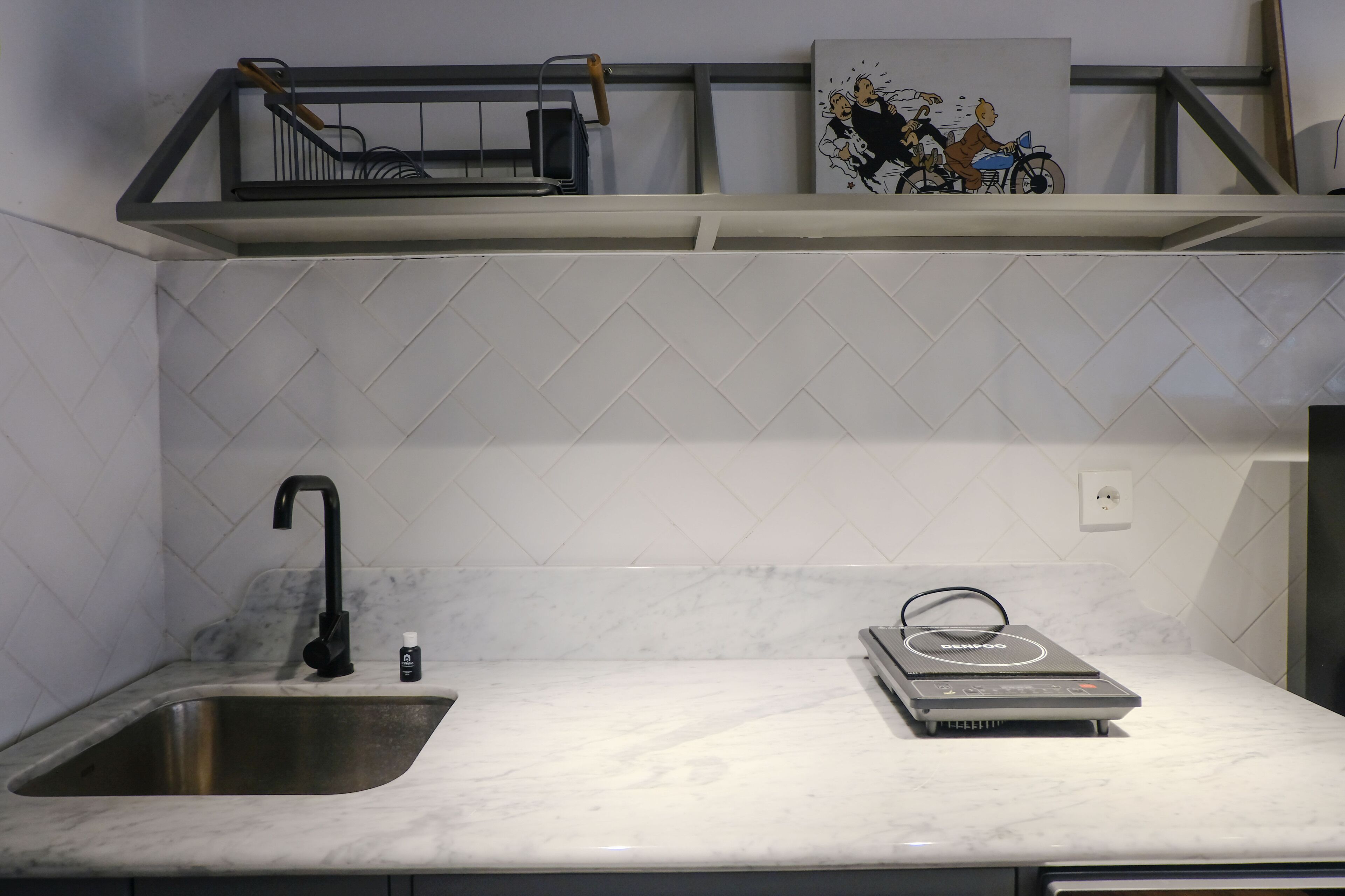 Estúdio | Cozinha privada | Geladeira grande, cooktop