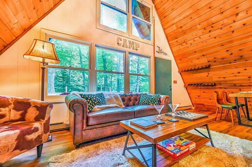Pocono Summer Paradise: A-frame, Sauna, Hot Tub, Fire Pit - Pocono Lake