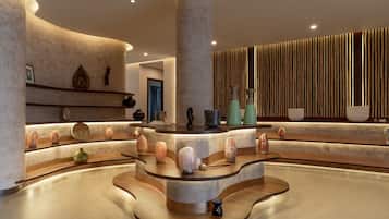 Sala(s) para tratamentos a casais, sauna, banheira de hidromassagem