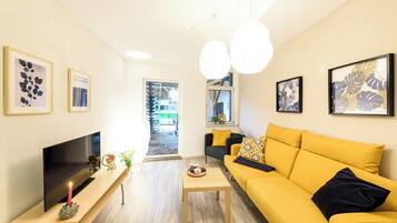 Apartamento, 1 quarto, terraço, Vista para a cidade | Sala