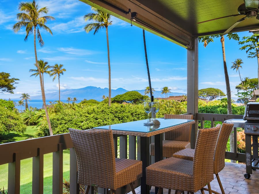 Condo, 2 quartos, sacada, vista parcial para o oceano (KPL-55) | Terraço/pátio