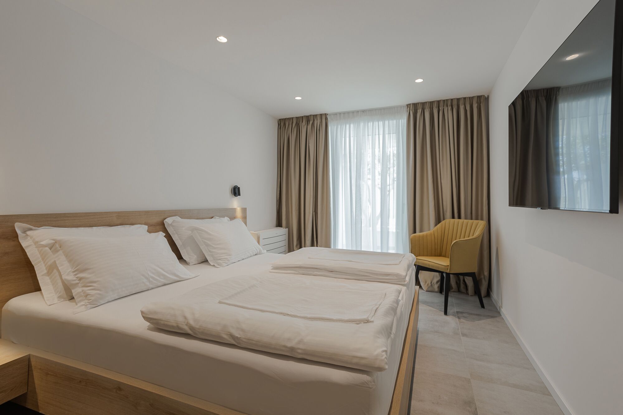 Quarto luxo, 1 cama King | Roupas de cama premium