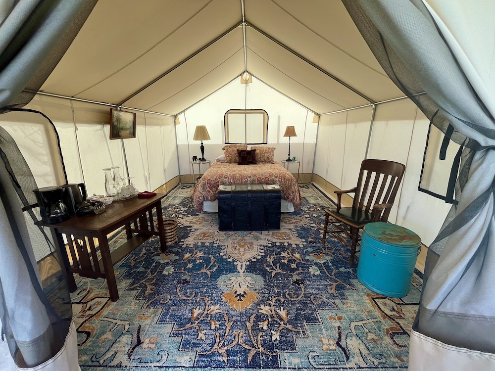 Zinnia Glamping Tent at Zenzen Gardens - Delta County | Vrbo