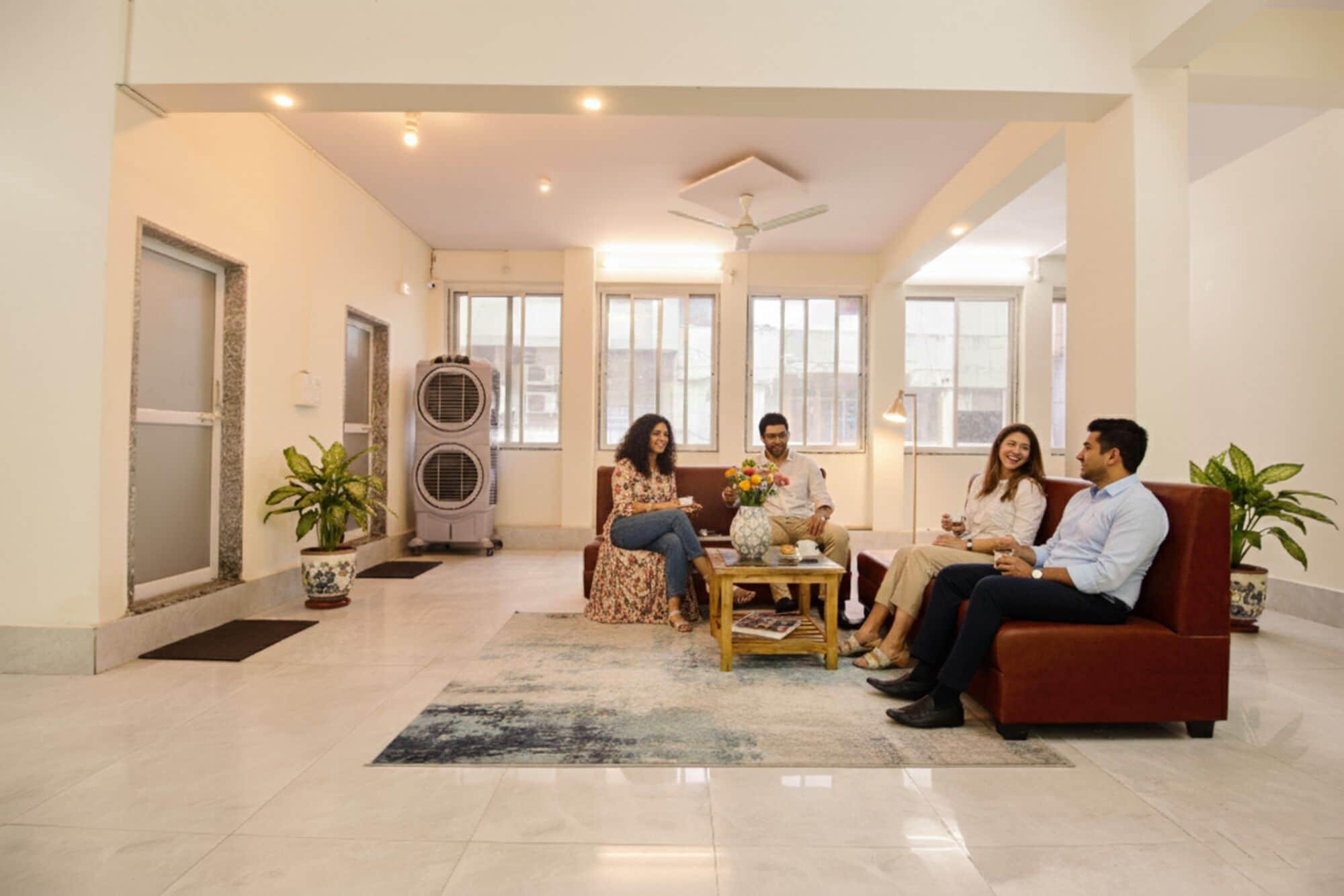 Área de estar no saguão