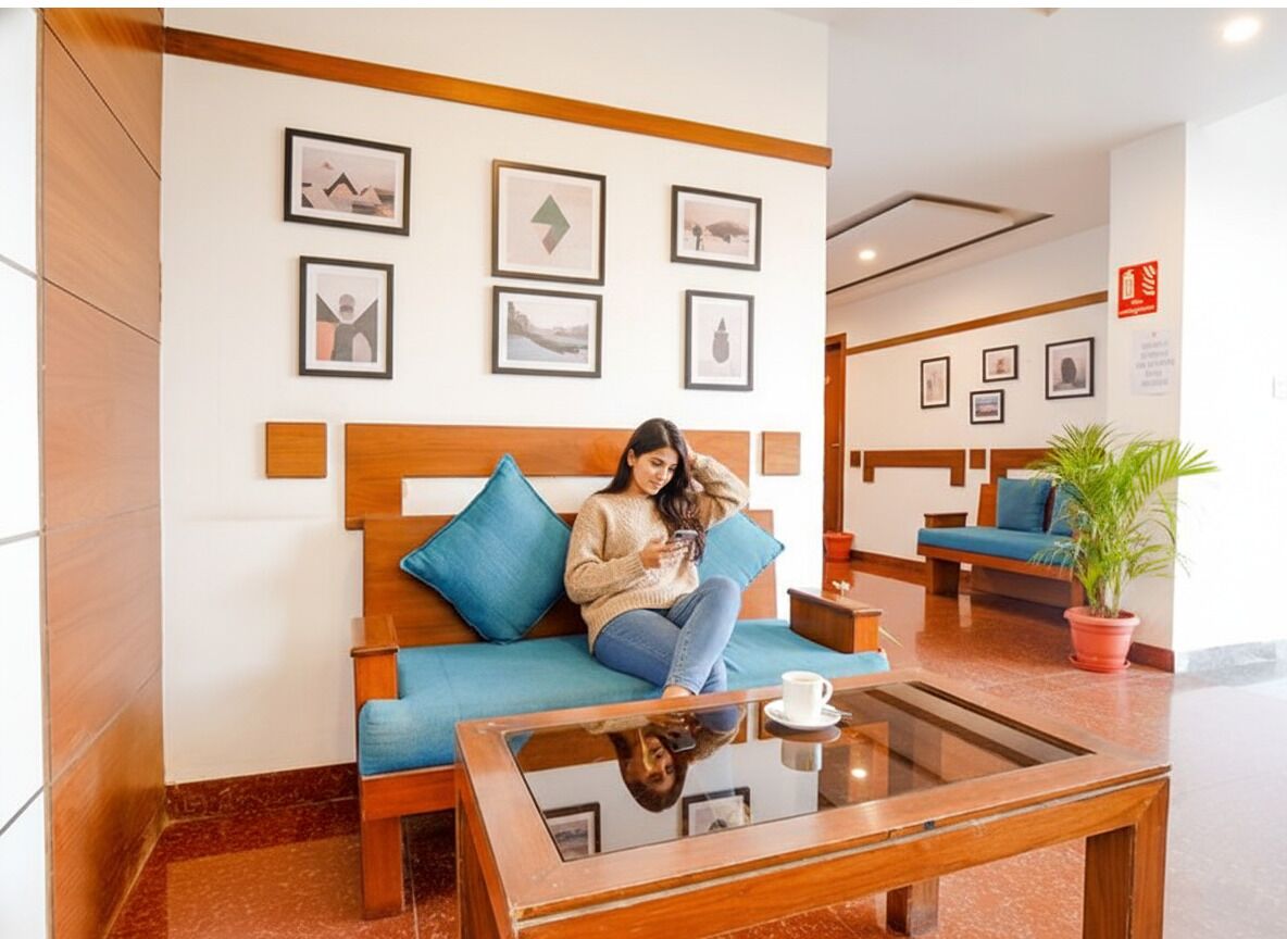 Área de estar no saguão