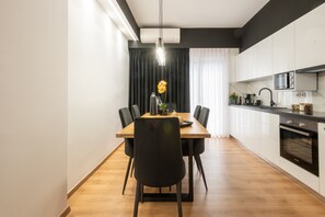 Apartamento exclusivo | Cozinha privada | Máquina de café expresso, cafeteira/chaleira, chaleira elétrica