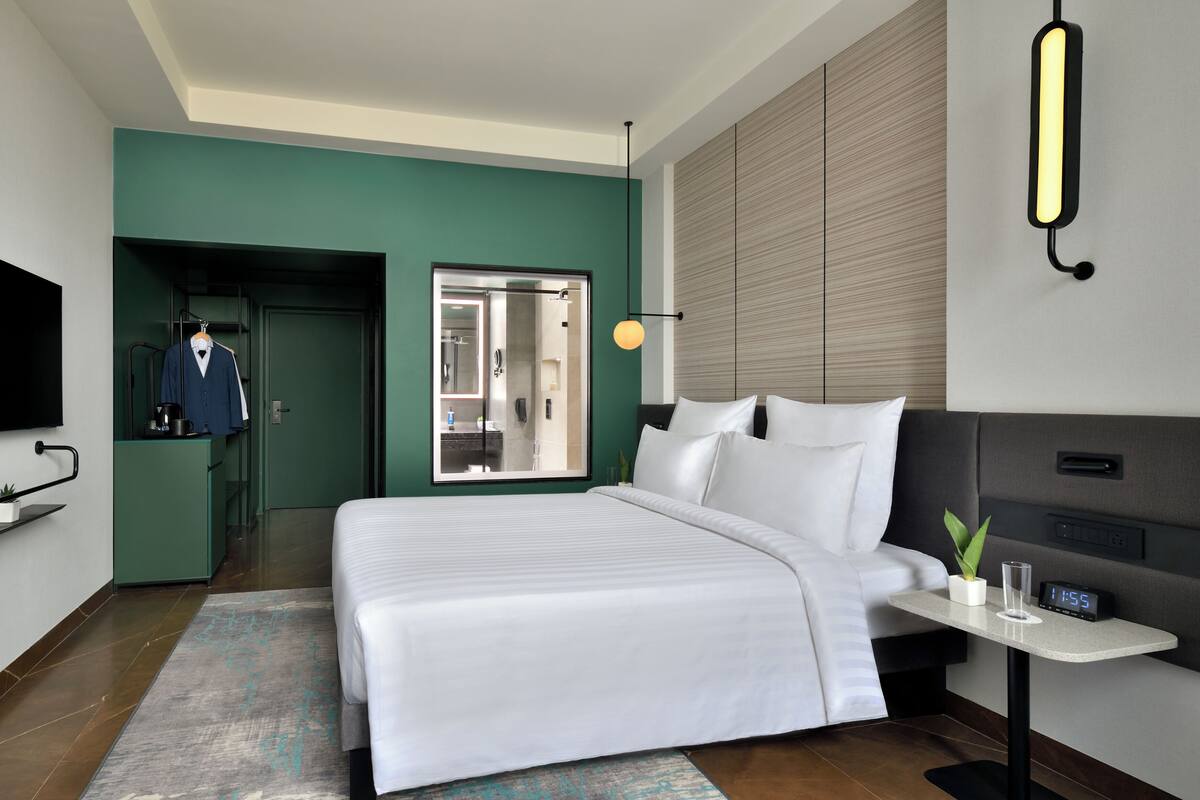 Quarto standard, 1 cama de casal | Roupas de cama de algodão egípcio, roupas de cama premium