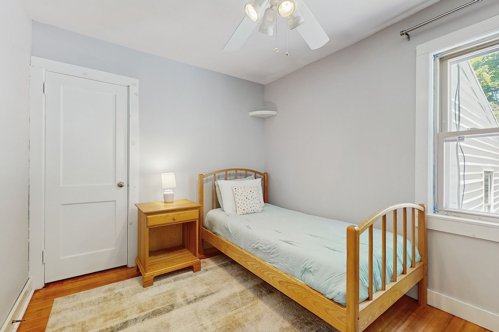 Dog-friendly home with firepit, large deck & yard - close to town ...