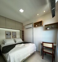 1 quarto, roupa de alta qualidade, camas de colchão pillowtop 