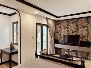 Quarto premium | Frigobar, escrivaninha, quartos à prova de som, Wi-Fi de cortesia