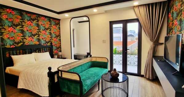 Quarto premium | Frigobar, escrivaninha, quartos à prova de som, Wi-Fi de cortesia