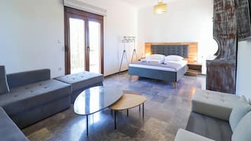 Apartamento, 4 quartos, varanda, vista para o oceano | Sala