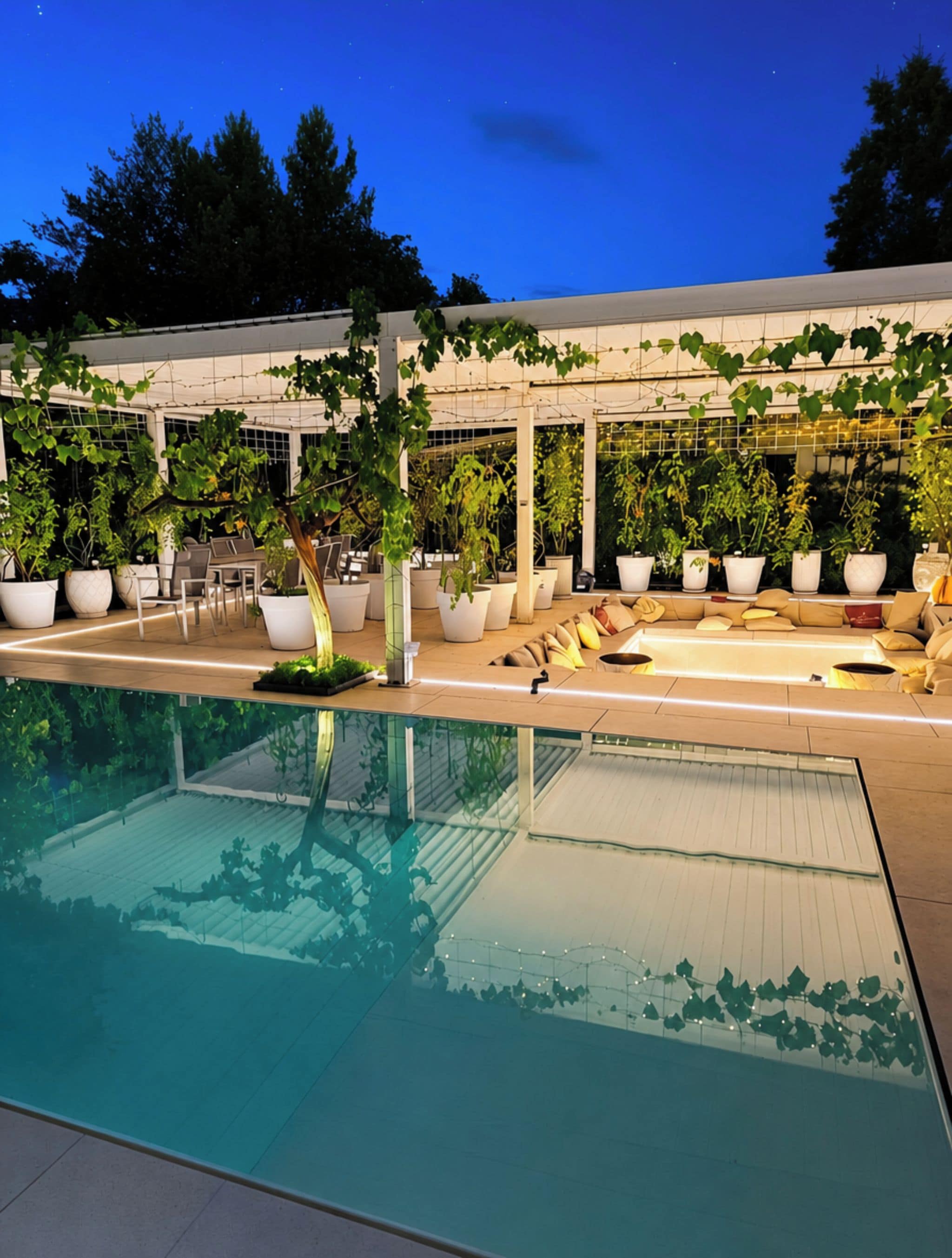 Piscina exterior sazonal 