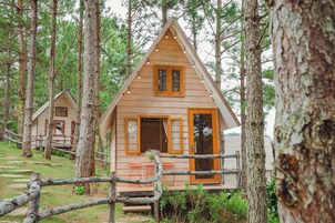 Bungalow, vista para o jardim | 1 quarto, minibar com produtos grátis, secretária 