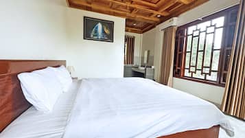 Quarto casal panorâmico | 1 quarto, roupas de cama antialérgicas, edredons de pluma