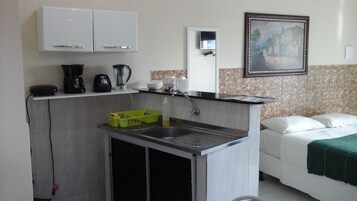 Quarto standard | Cozinha privada | Geladeira, micro-ondas, liquidificador