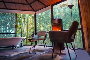 Casa na árvore exclusiva | 1 quarto, roupas de cama de algodão egípcio, roupas de cama premium