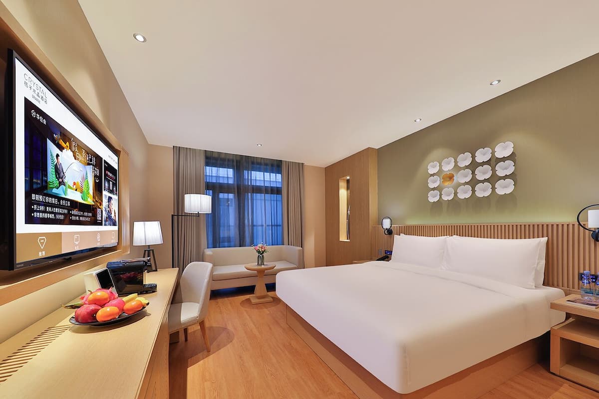 Quarto Duplo Empresarial | Minibar grátis, Wi-fi grátis, roupa de cama fornecida 