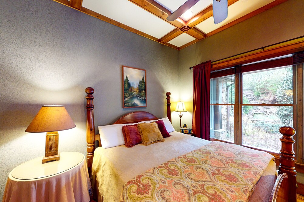 Breath taking views at riverfront home with game room & fireplace, dog ...