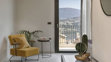 Quarto superior, vista para o mar | 1 quarto, roupas de cama premium, cofres nos quartos, escrivaninha