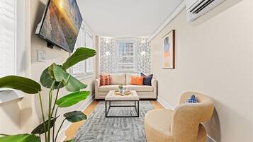 Suite Premier | 1 quarto, roupa de alta qualidade, camas de colchão pillowtop