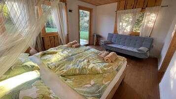 Chalé Comfort | 1 quarto, roupa de cama fornecida