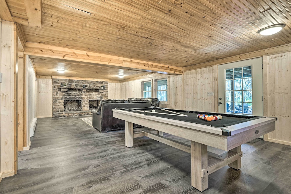 Game Room, Fire Pit & Deck: Spacious Poconos Home! - Lake Harmony, PA