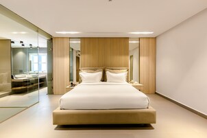 Suíte presidencial | 1 quarto, roupas de cama premium, edredons de pluma