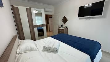 Apartamento Comfort, 1 cama queen-size e sofá-cama | Sala de estar