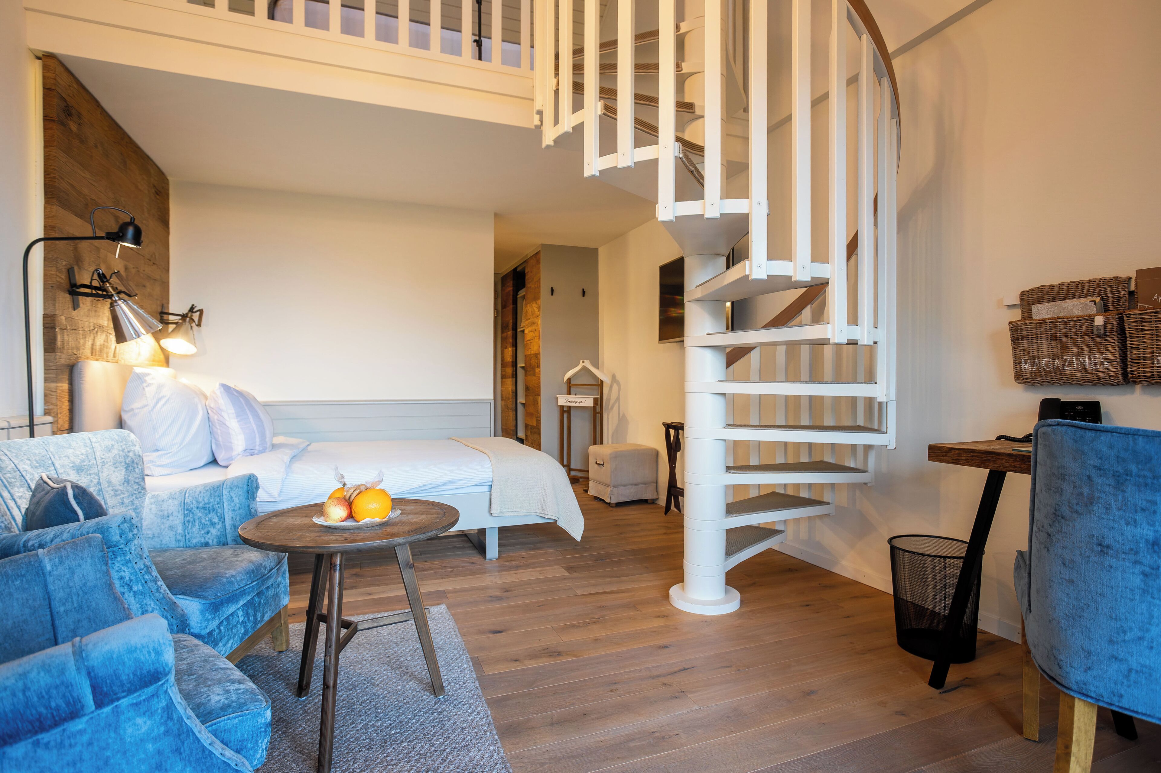 Duplex clássico | Frigobar (abastecido com itens grátis), escrivaninha, Wi-Fi de cortesia