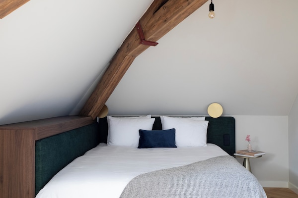 Quarto superior | 1 quarto, espaço de trabalho para notebook