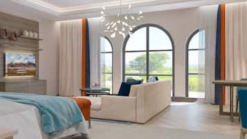 Suíte estúdio júnior | 1 quarto, roupas de cama premium, cofres nos quartos