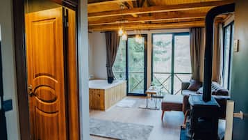 Suíte luxo, 1 quarto, vista para a montanha | 1 quarto, roupas de cama de algodão egípcio, roupas de cama premium