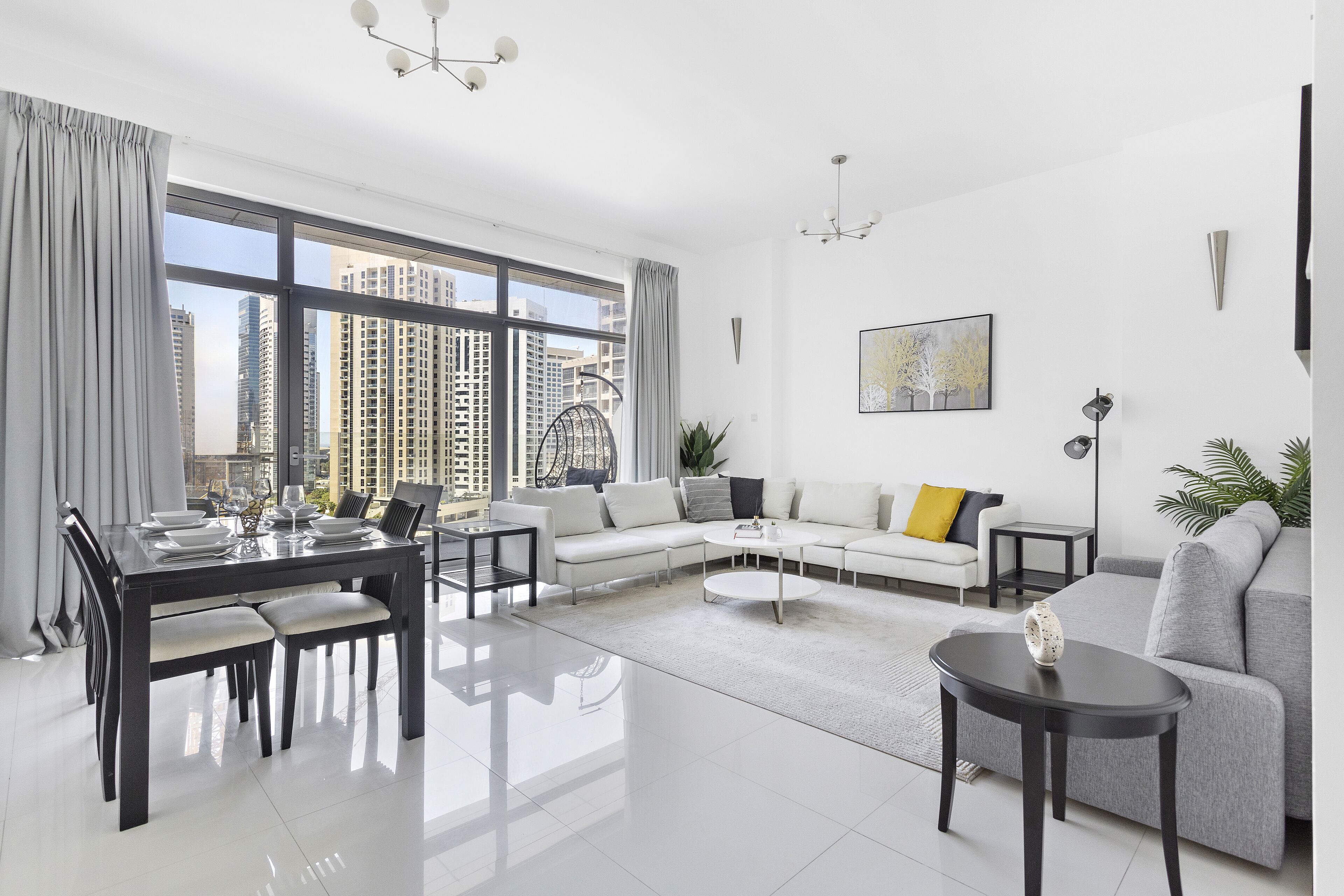 Apartamento conforto | Área de estar | Smart TV 55 polegadas com canais a cabo, TV, Netflix