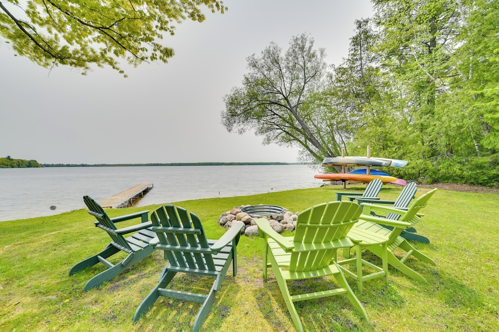 Cozy Carp Lake Cottage W/ Dock, Kayaks & Fire Pit - St. Ignace, MI