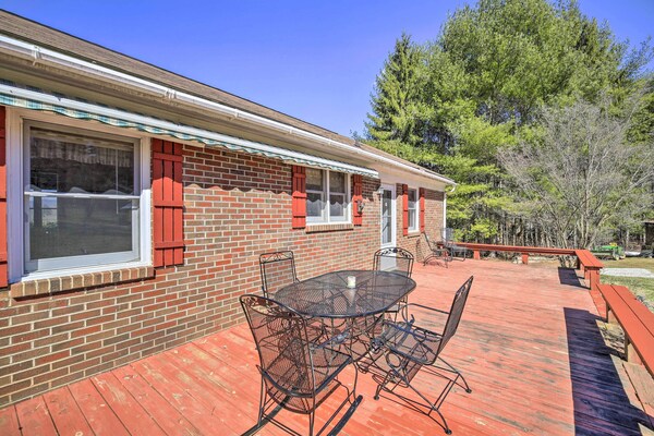 Quaint Creekside Home W/ Spacious Deck & Yard - Marion, VA