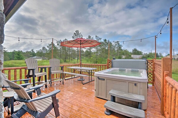 Deck, Hot Tub, Fire Pit: Rustic Cabin In Benezette - Moshannon State Forest, Frenchville