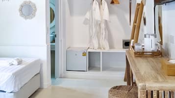 Bungalow Standard, 2 camas individuais, terraço, vista para o jardim | 1 quarto, lençóis de algodão egípcio, roupa de alta qualidade
