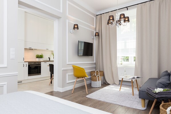 Estúdio, cozinha | Interior