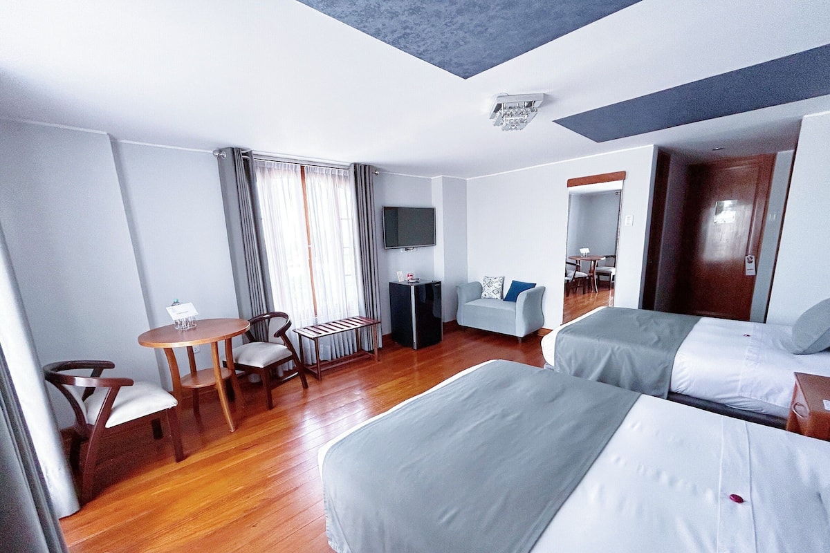 Quarto Twin | Cofre no quarto, ferro/tábua de engomar, Wi-fi grátis 