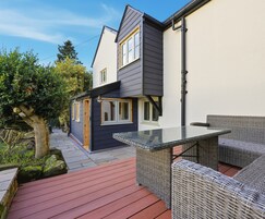 Casa de Campo Deluxe, casa de banho anexa, vista para o pátio (Laburnum Cottage) | Terraço/pátio interior