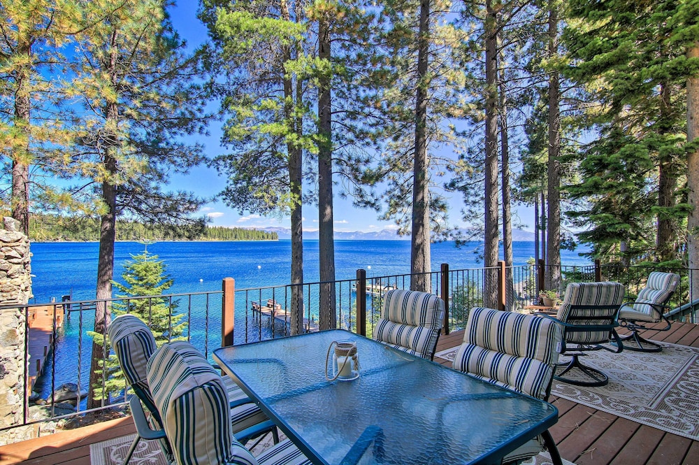 Dock Access & Hot Tub: Waterfront Meeks Bay Home - Lake Tahoe
