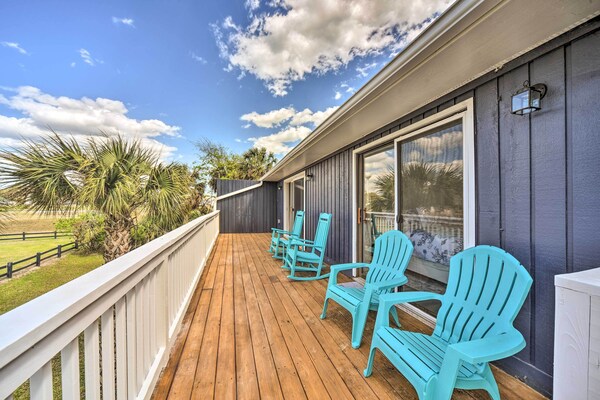 Sunny Edisto Island Duplex - Half Mile To Beach! - Edisto Beach, SC