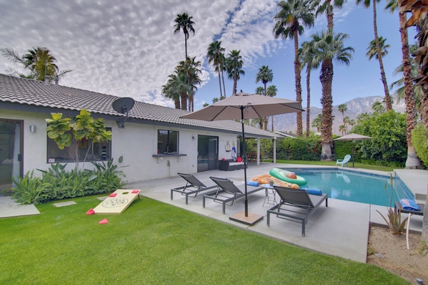 Covered Patio, Pool & Games: Home In Palm Springs - Desert Hot Springs, CA